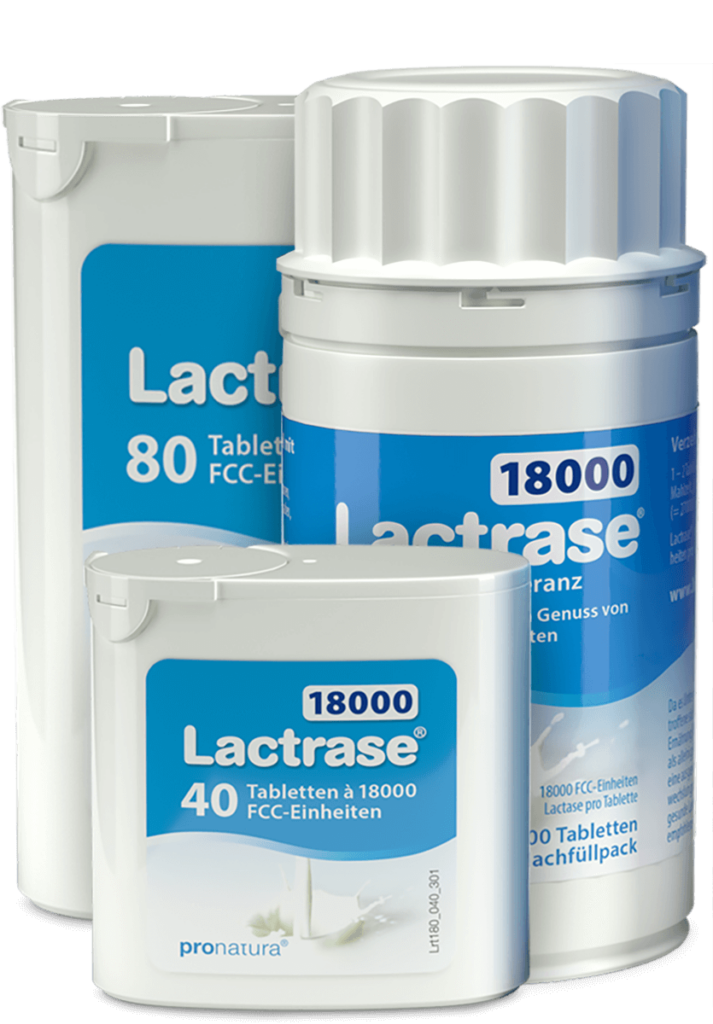 Lactrase® 18000 - Laktase Tabletten & Kapseln