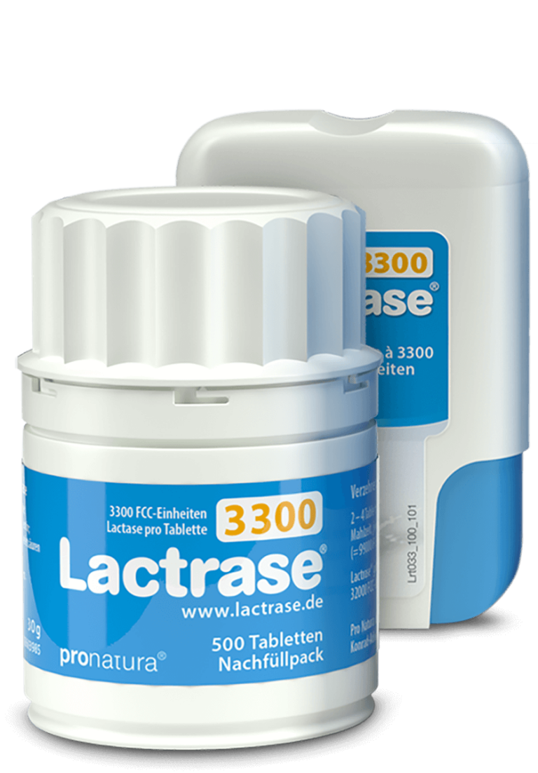 Lactrase® 3300 - Laktase Tabletten & Kapseln